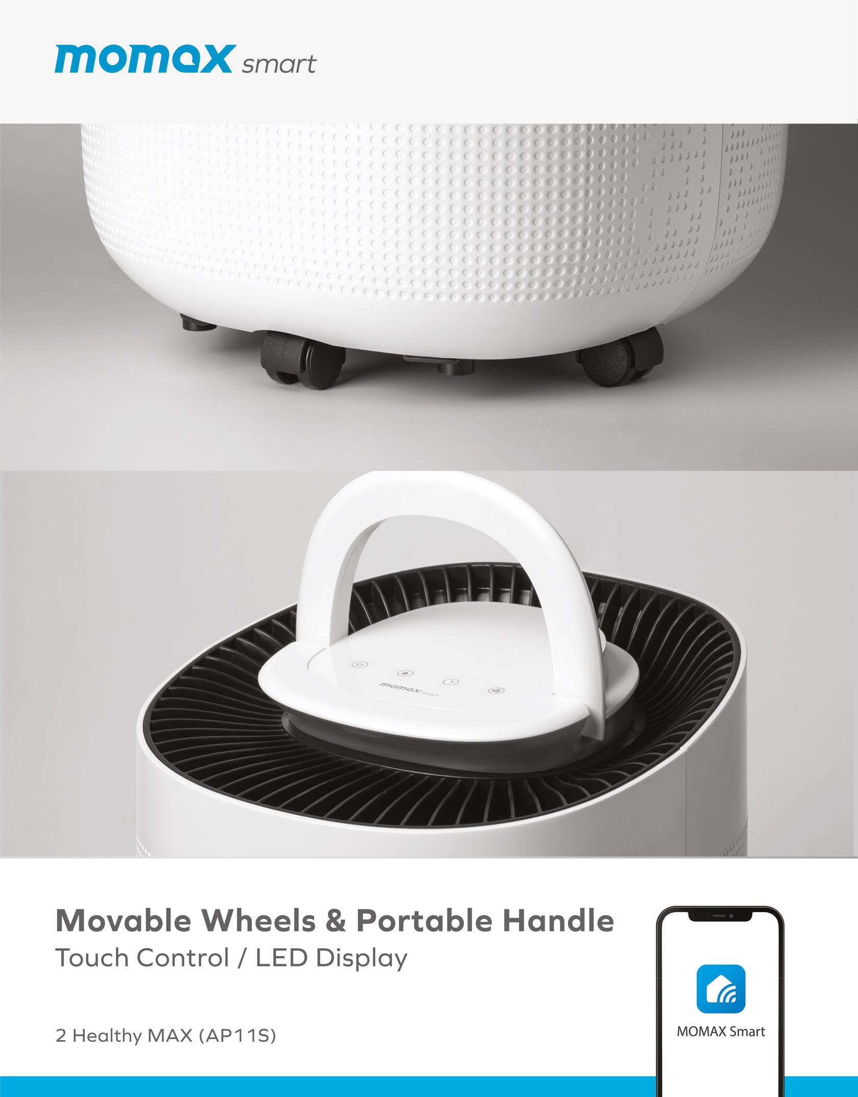 2 Healthy MAX 智能 2-in-1 空氣淨化抽濕機 – Momax Smart