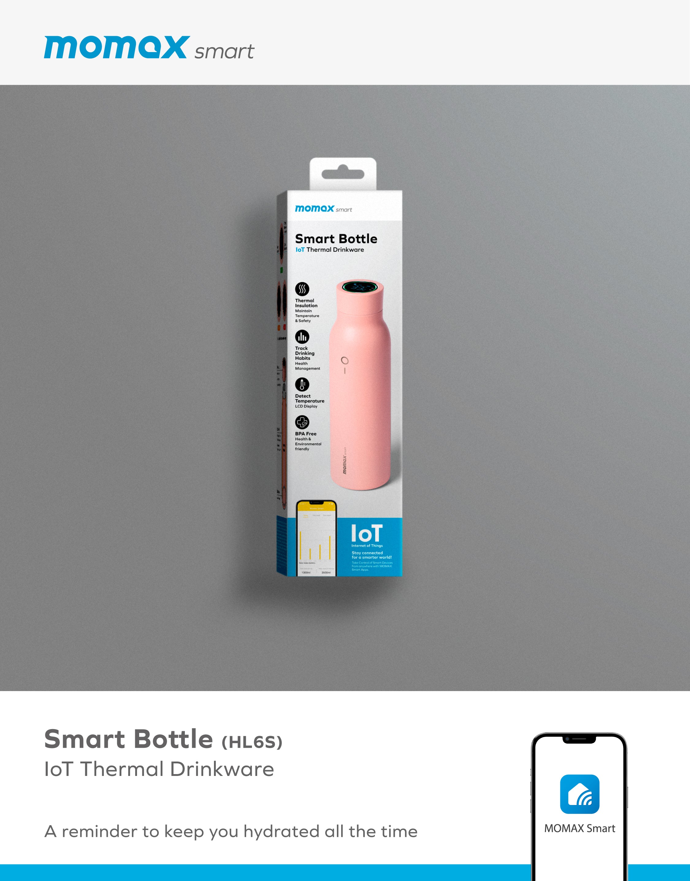 Smart Bottle IoT Thermal Drinkware | MOMAX – Momax Smart